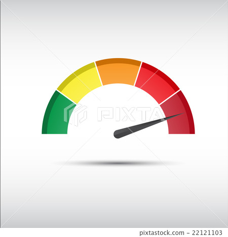 Color tachometer, speedometer and performance icon - Stock Illustration ...
