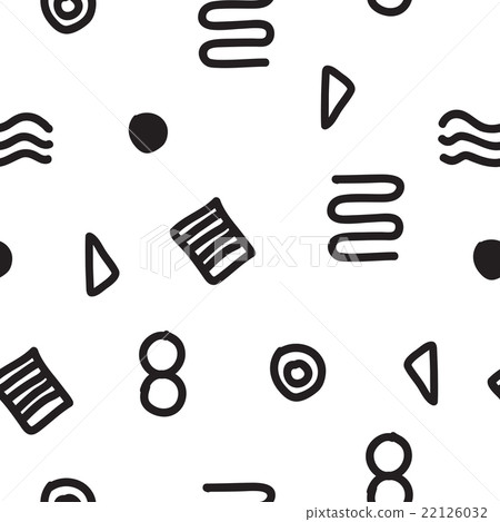 Vector seamless geometric doodle pattern - Stock Illustration [22126032 ...