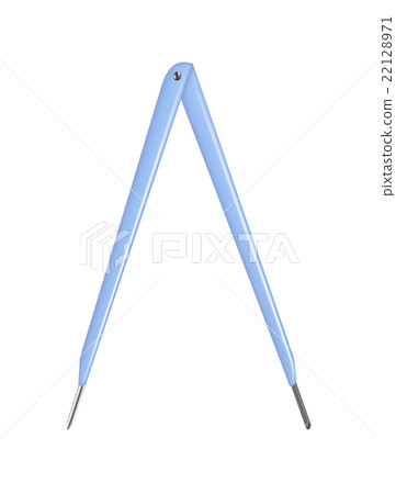 Drawing compass in light blue design -插圖素材 [22128971] - PIXTA圖庫