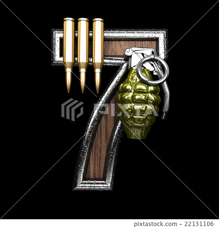 7 military letter. 3D illustration - Stock Illustration [22131106] - PIXTA