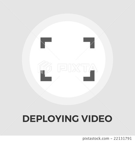 Deploying video vector flat icon - Stock Illustration [22131791] - PIXTA