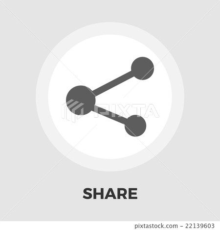 Share symbol icon flat - Stock Illustration [22139603] - PIXTA