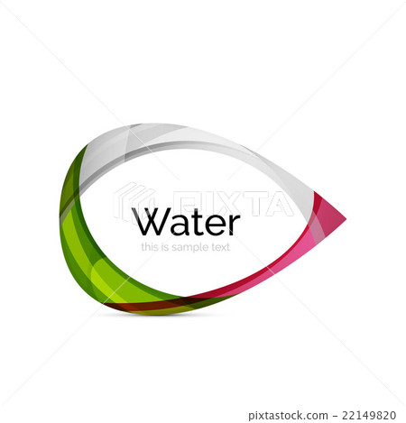 Abstract geometric water drop design - Stock Illustration [22149820 ...