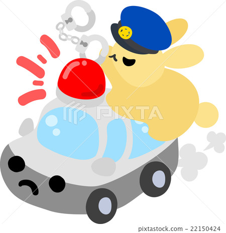 A cute rabbit in the form of a police officer - Stock Illustration ...