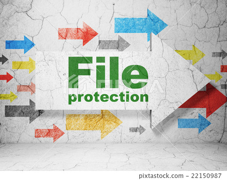Security concept: arrow with File Protection on - Stock Illustration ...