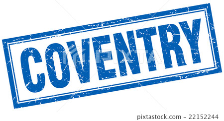 Coventry blue square grunge stamp on white - Stock Illustration ...