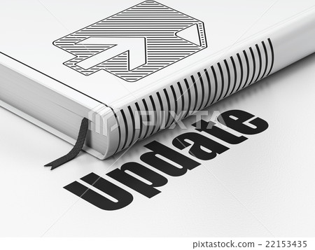 Web design concept: book Upload, Update on white - Stock Illustration ...