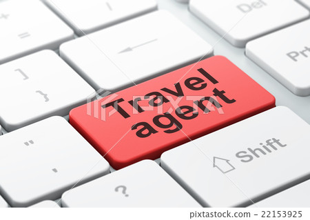 Travel concept: Travel Agent on computer keyboard - Stock Illustration ...