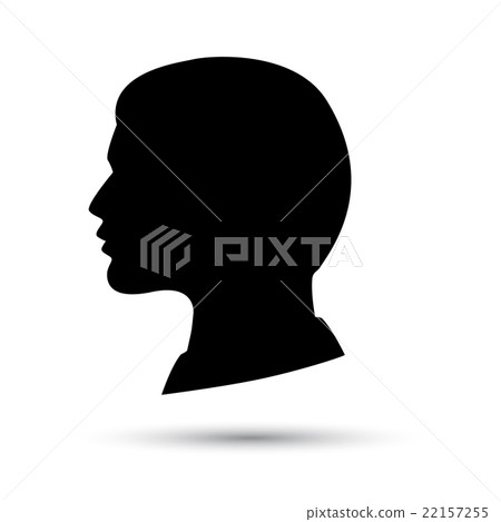 Vector head icon isolated on white background. - Stock Illustration ...