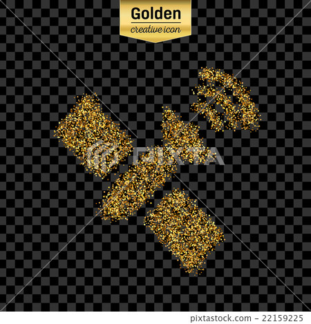 Gold glitter vector icon - Stock Illustration [22159225] - PIXTA
