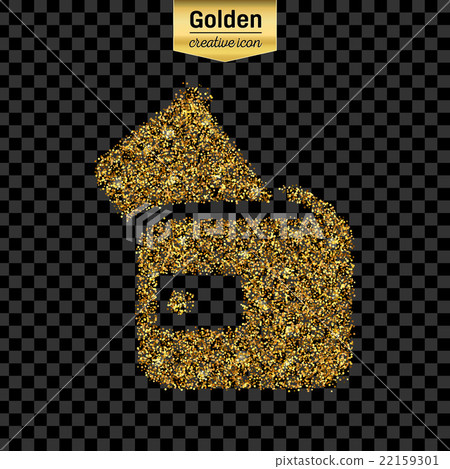 Gold glitter vector icon - Stock Illustration [22159301] - PIXTA