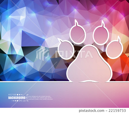 Creative vector animal footprint. Art illustration - Stock Illustration ...