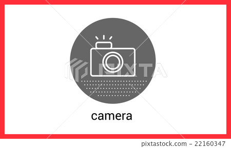 Camera contour outline vector - Stock Illustration [22160347] - PIXTA