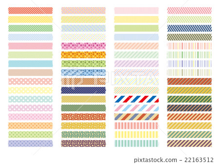 Dot and stripe masking tape - Stock Illustration [22163512] - PIXTA