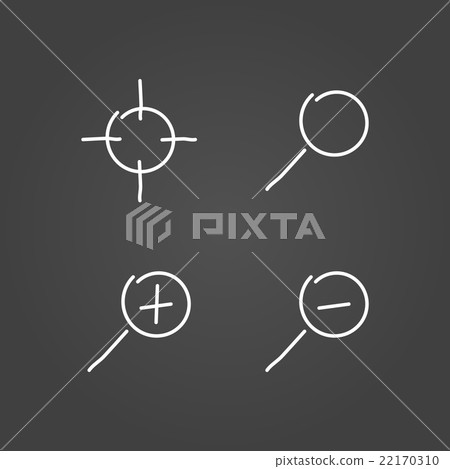 Zoom set icons draw effect - Stock Illustration [22170310] - PIXTA