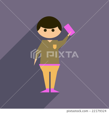 Flat web icon with long shadow soccer referee - Stock Illustration ...