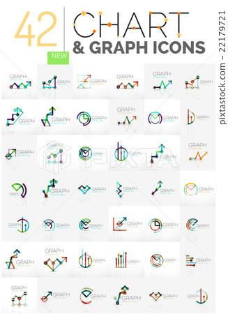 Collection of chart logos - Stock Illustration [22179721] - PIXTA