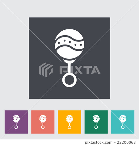 Rattle flat icon - Stock Illustration [22200068] - PIXTA