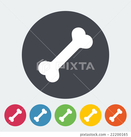Bone flat icon. - Stock Illustration [22200165] - PIXTA