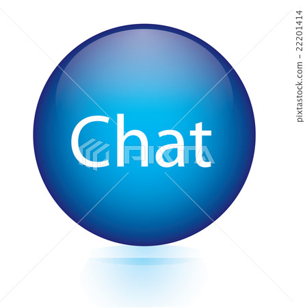 Chat blue circular button - Stock Illustration [22201414] - PIXTA