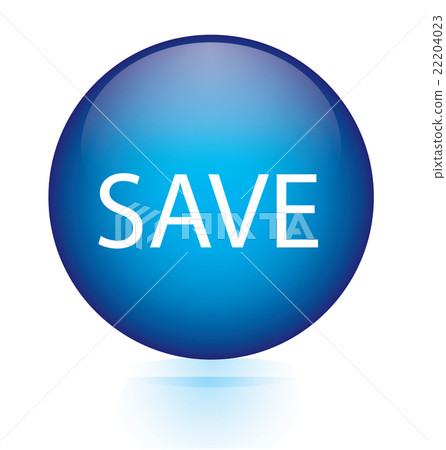 Save blue circular button - Stock Illustration [22204023] - PIXTA