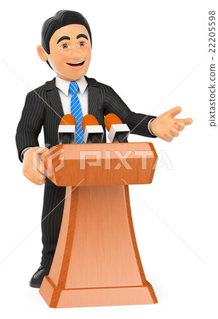 3D Businessman lecturing - Stock Illustration [22205598] - PIXTA