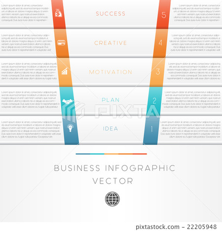 business infographic numbered five position - Stock Illustration ...