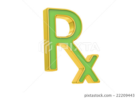 RX prescription medicine symbol, 3D rendering - Stock Illustration ...
