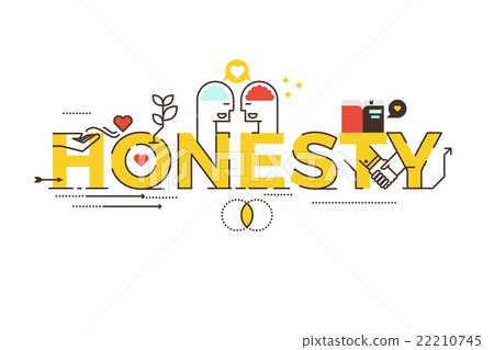 Honesty word lettering - Stock Illustration [22210745] - PIXTA