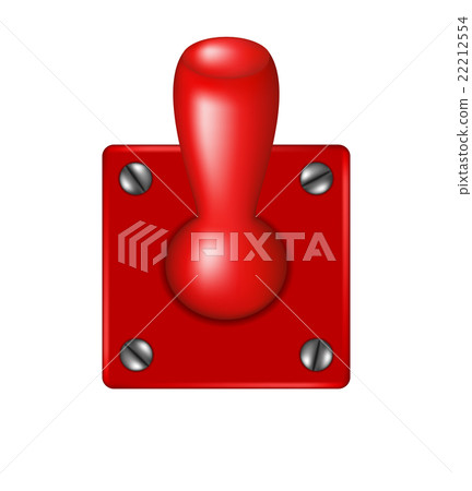 Toggle switch in red design on white background - Stock Illustration ...
