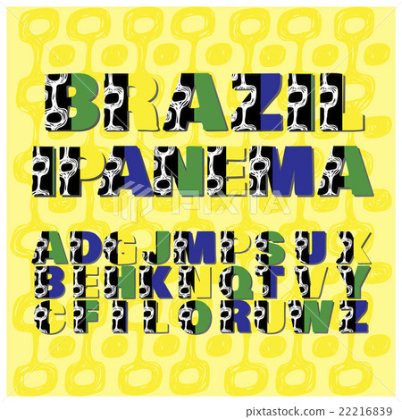 Alphabet letters in brazil style. - Stock Illustration [22216839] - PIXTA