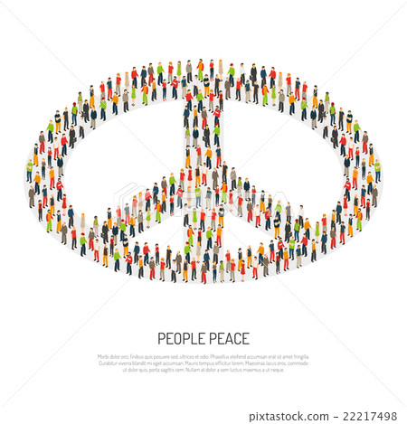 People Peace Poster - Stock Illustration [22217498] - PIXTA