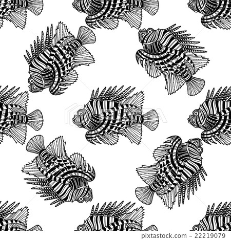 Graphic lion fish - Stock Illustration [22219079] - PIXTA