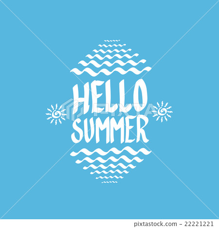 Hello Summer funny vector illustration. - Stock Illustration [22221221 ...