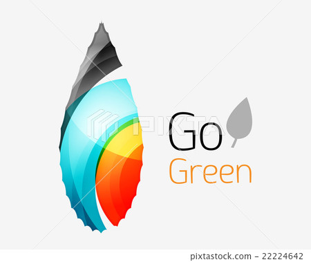 Shiny leaf icon - Stock Illustration [22224642] - PIXTA