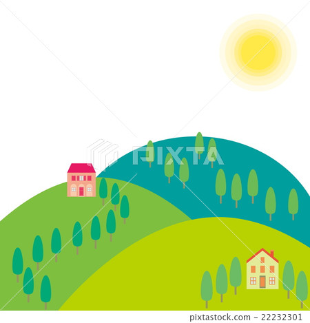 Early summer landscape - Stock Illustration [22232301] - PIXTA