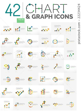 Collection of chart logos - Stock Illustration [22234424] - PIXTA
