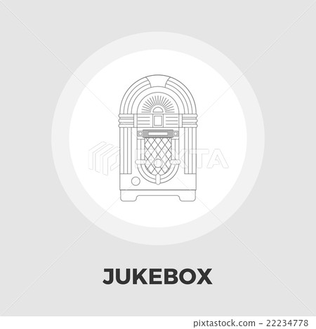 Jukebox Flat Icon - Stock Illustration [22234778] - PIXTA