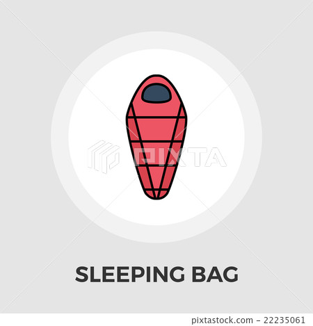 Sleeping bag vector flat icon - Stock Illustration [22235061] - PIXTA