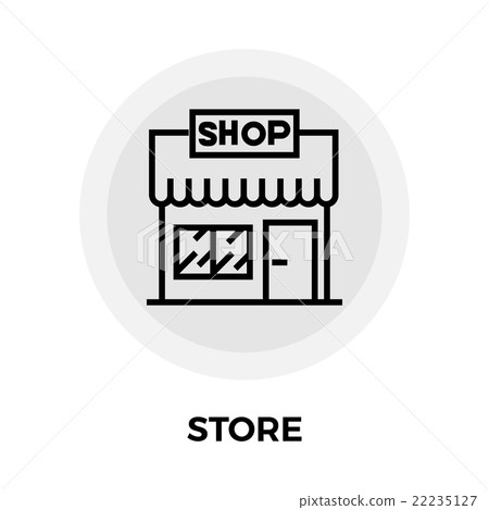 Store Line Icon - Stock Illustration [22235127] - PIXTA