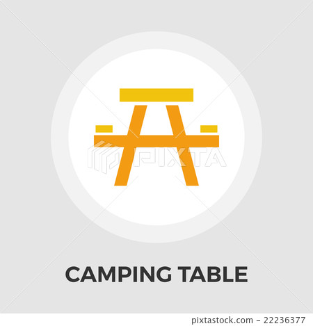 Camping table Vector Flat Icon - Stock Illustration [22236377] - PIXTA