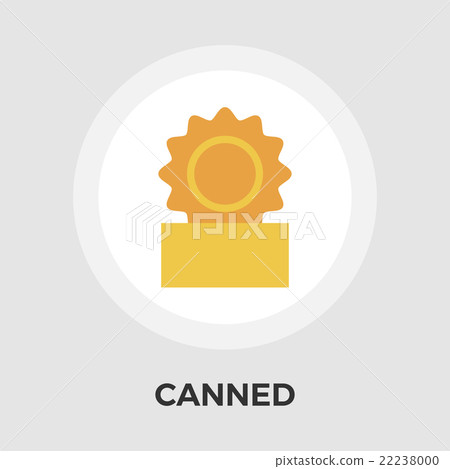 Canned Vector Flat Icon - Stock Illustration [22238000] - PIXTA