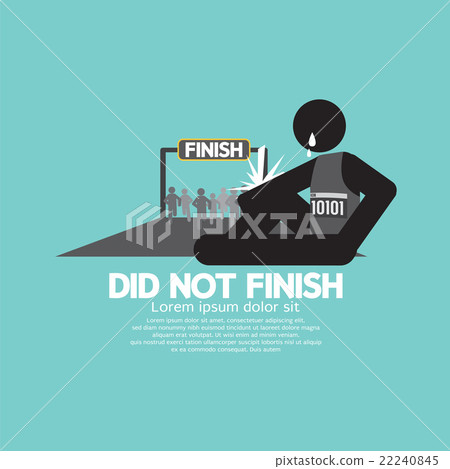 Black Symbol Did Not Finish Vector Illustration.-插圖素材 [22240845] - PIXTA圖庫