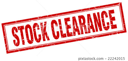 stock clearance red grunge square stamp on white - Stock Illustration ...