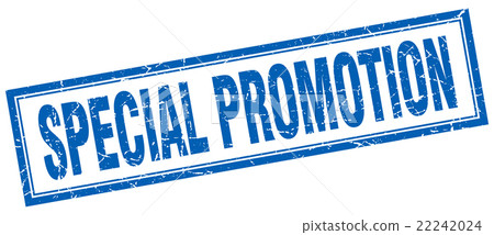 special promotion blue square stamp on white-插圖素材 [22242024] - PIXTA圖庫