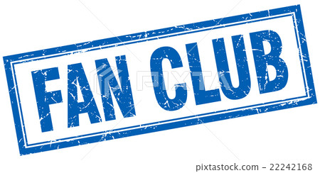 fan club blue grunge square stamp on white-插圖素材 [22242168] - PIXTA圖庫