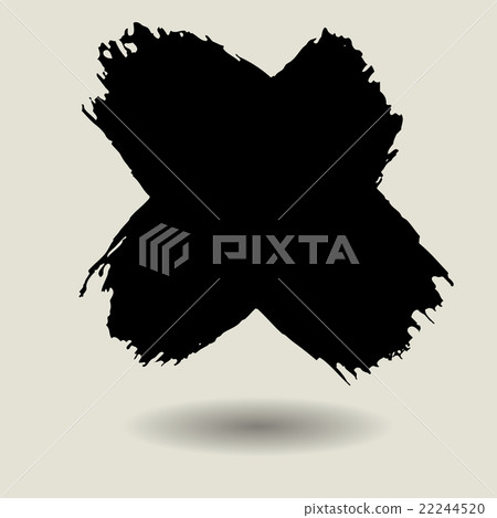 x brush stroke texture design template - Stock Illustration [22244520 ...