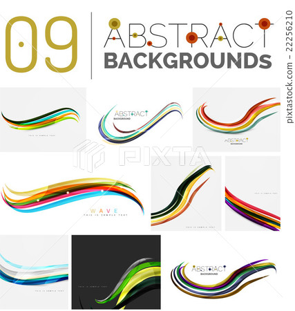Pack of vector abstract backgrounds - Stock Illustration [22256210] - PIXTA