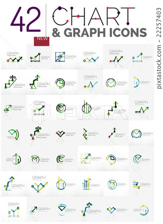 Collection of chart logos - Stock Illustration [22257403] - PIXTA