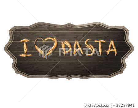 I Love Pasta concept with copyspace. EPS 10 - Stock Illustration ...